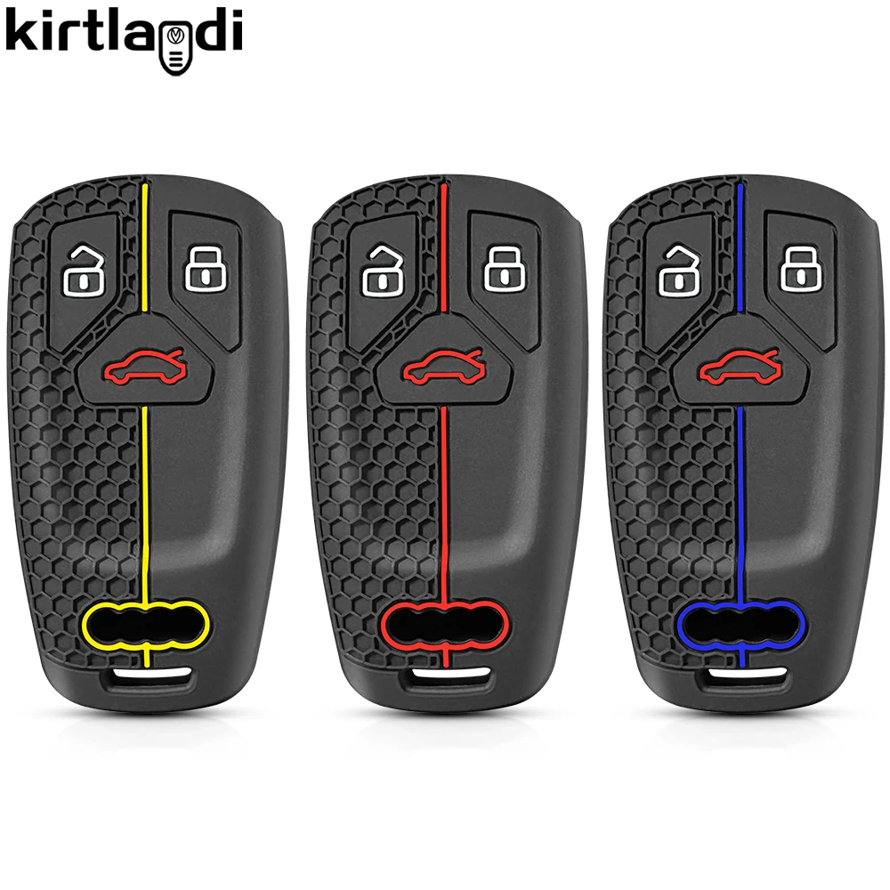 Silicone-Keychain-For-Car-Keys-Case-Holder-Key-Cover-For-Audi-Q5-Q7-TT ...