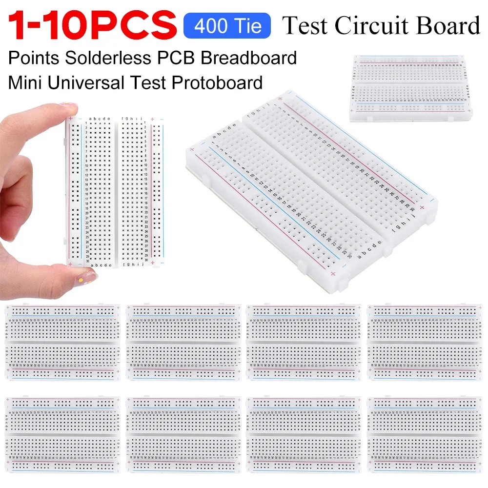 1-10Pcs-400-punti-di-fissaggio-Breadboard-PCB-senza-saldatura-Mini ...