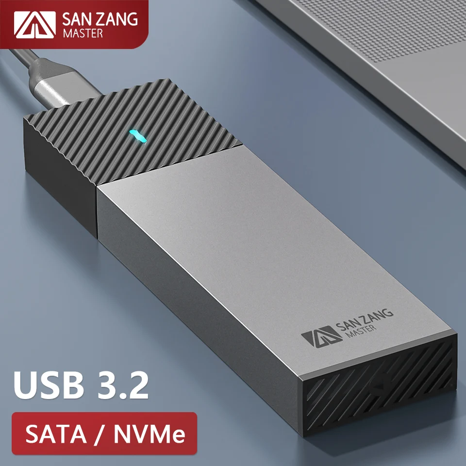 SANZANG-Dual-Protocols-M-2-NGFF-NVMe-Enclosure-10Gbps-External-SSD-Case ...