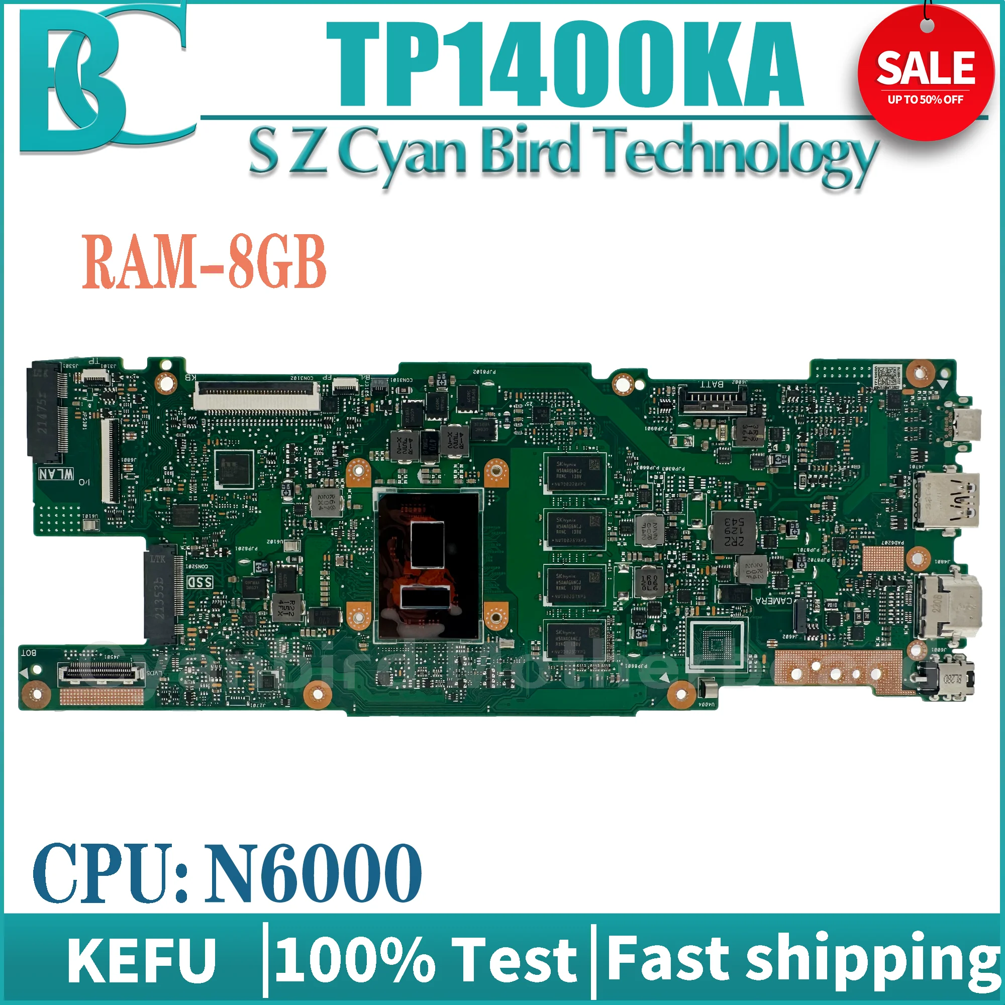 KEFU-TP1400KA-Mainboard-For-ASUS-Vivobook-Go-14-Flip-TP1401KA-J1400KA ...