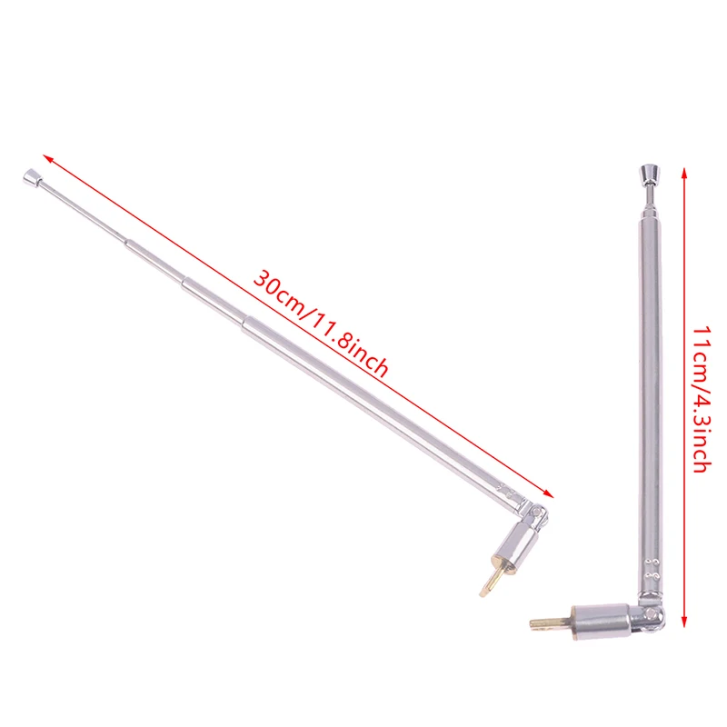1Pc-4-Section-Telescopic-Stainless-Steel-AM-FM-Radio-Antenna-Universal ...