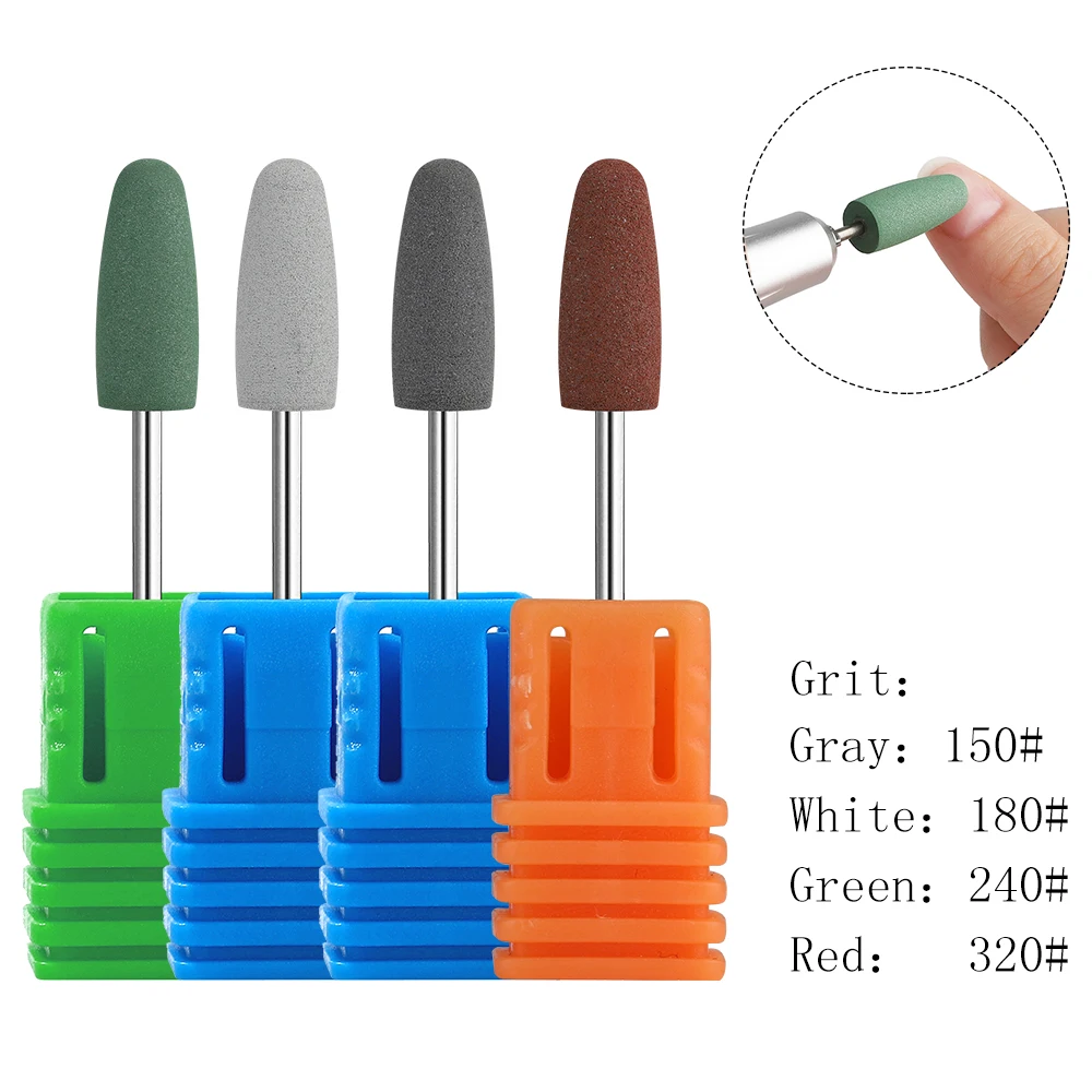 1pcs Silicone Nail Drill Milling Cutter Drill Bits Files Burr Buffer ...