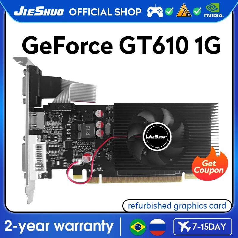 JIESHUO-Graphics-Card-NVIDIA-GT-610-1GB-48SP-64BIT-GPU-gt610-1g ...