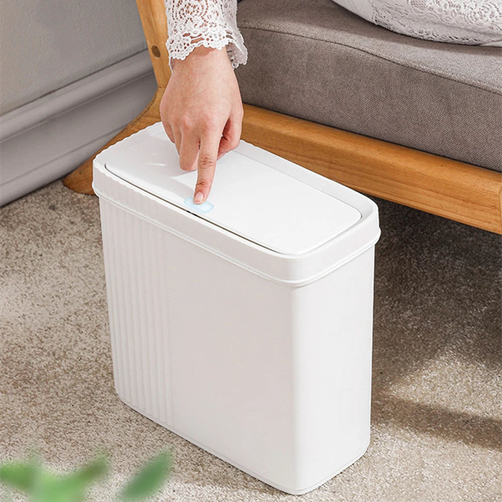 Japan-Narrow-Trash-Can-Toilet-Brush-Set-Bathroom-Waste-Bin-Dustbin ...