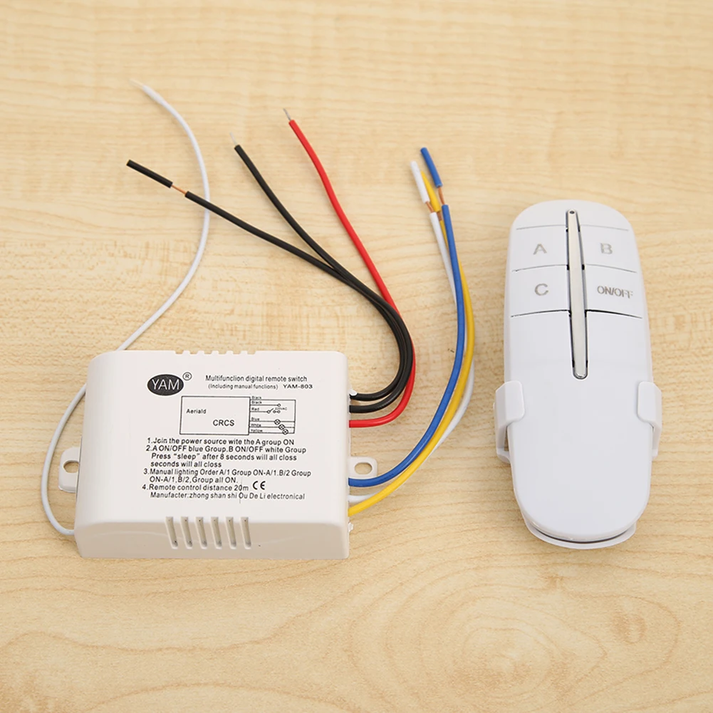 1-2-3-Way-Port-Wireless-RF-Remote-Switch-ON-OFF-220V-Lamp-Receiver ...