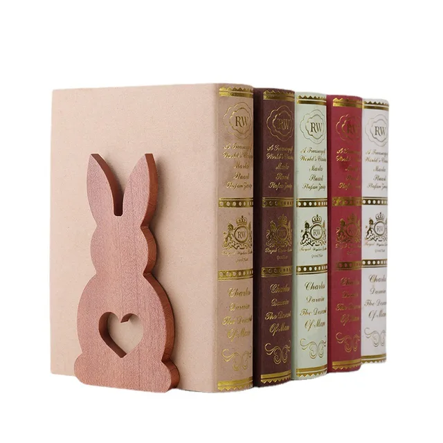 Fa Lovelyrabbit Shape Desktop Szervező Asztali Iroda Home Bookends Skid ...