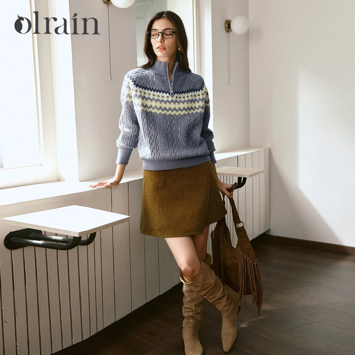 OLrain Autumn Mini Skirts for Woman 2026 New Commute A-line ...