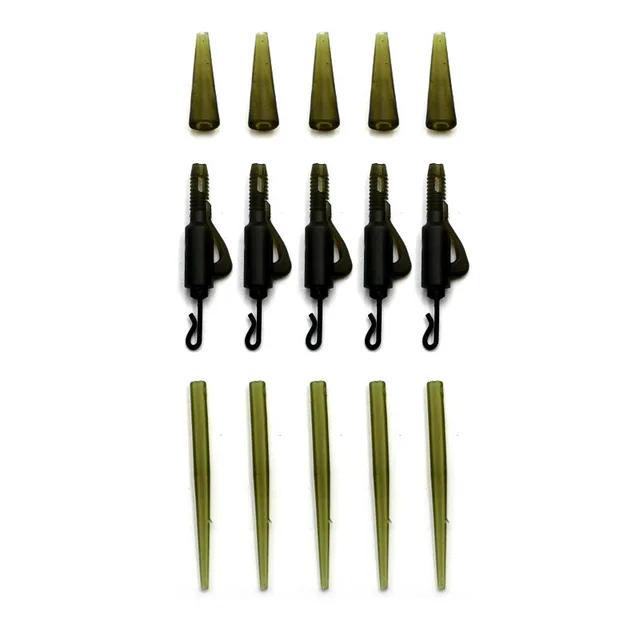 Carp Fishing Accessories Kit QC Hybrid Lead Clips with Tail Rubber Cone ...