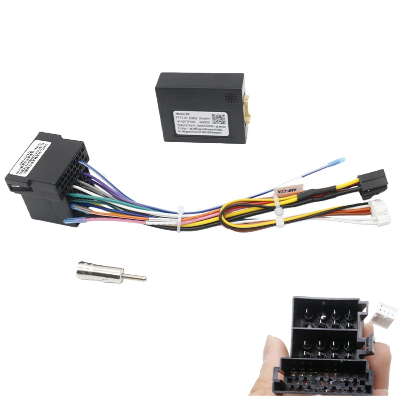 16PIN Android Radio Power Cord Cable Leads For Fiat Bravo Ritmo 198 ...