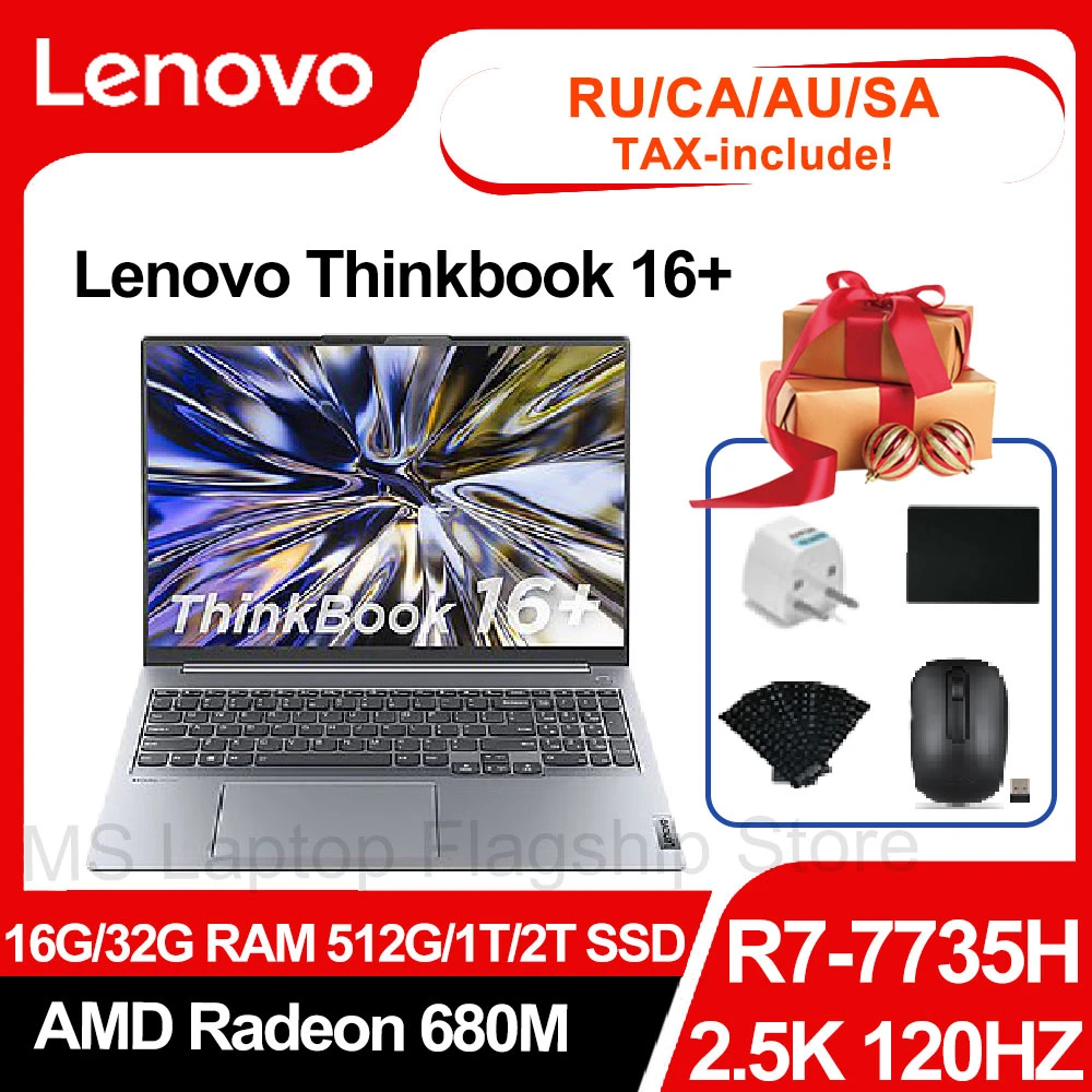 Lenovo Thinkbook 16+ 2023 Laptop Amd Radeon 680m R7-7735h 16g/32g Ram ...