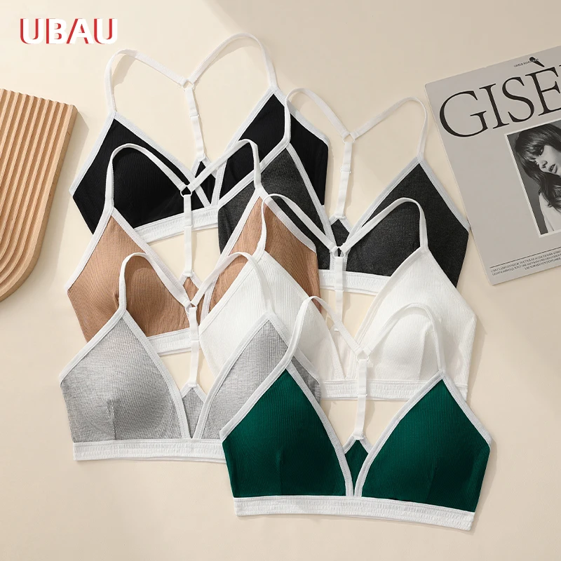 UBAU-V-Neck-Sports-Bra-Fitness-Yoga-Top-Deep-V-Cup-Bralette-Boneless ...