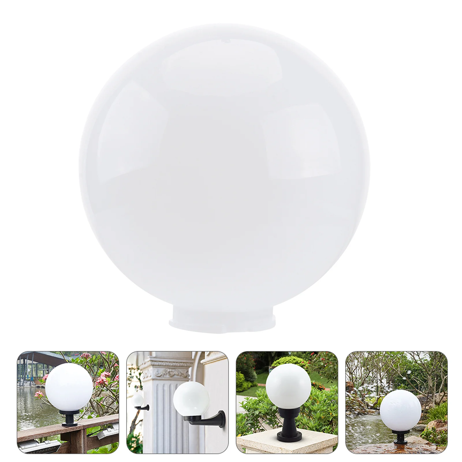 White Plastic Globe Light Cover