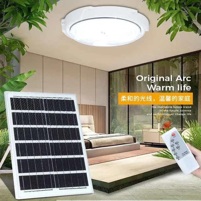 Hot 60/500W LED Solar-Power Indoor Ceiling Light - BCC Mart