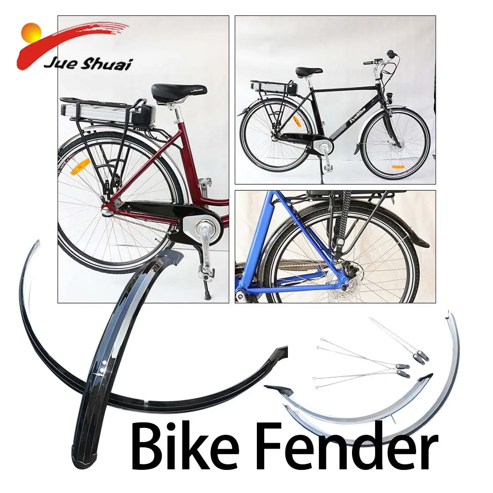 Normal Tire Fender Front Rear Bicycle Wings Mud Guards Silver Black ...
