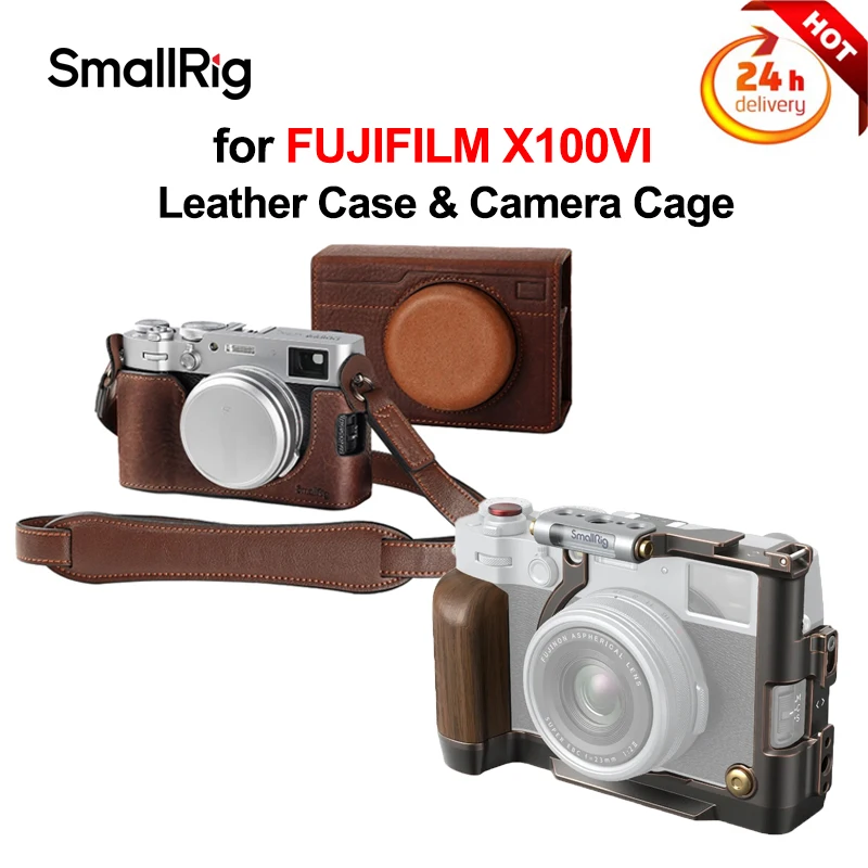 SmallRig-Leather-Case-with-Removable-Shoulder-Strap-Leather-Half-Case ...