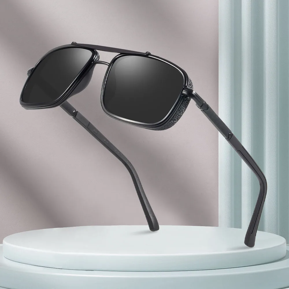 CRIXALIS-Fashion-Polarized-Sunglasses-for-Men-Rectangele-Metal-Hip-Hop ...