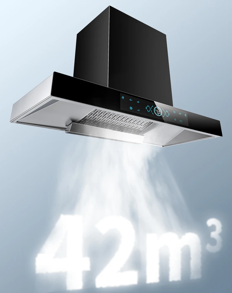 Good too big suction range hood household kitchen top suction type ...