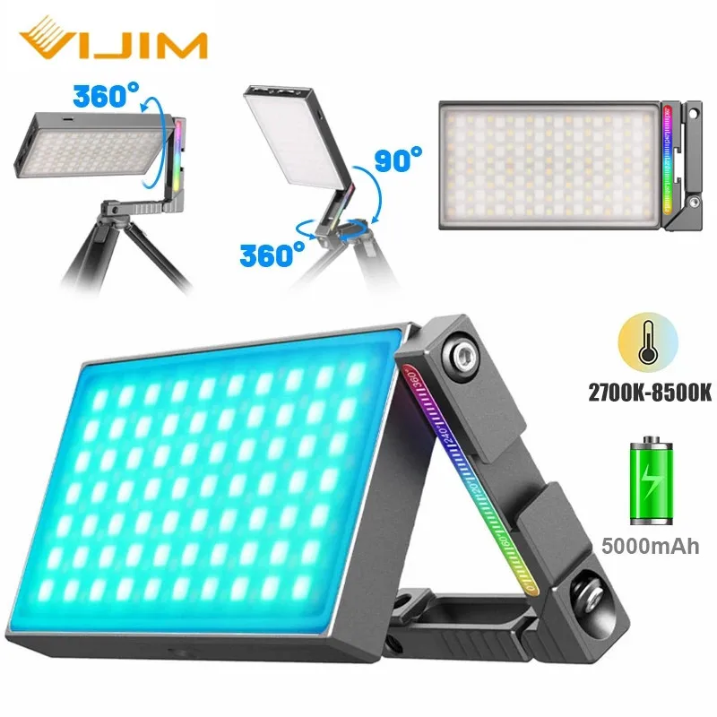 VIJIM-R70-RGB-Video-Light-LED-Fill-light-Camera-Lights-With-Magic-Arm ...