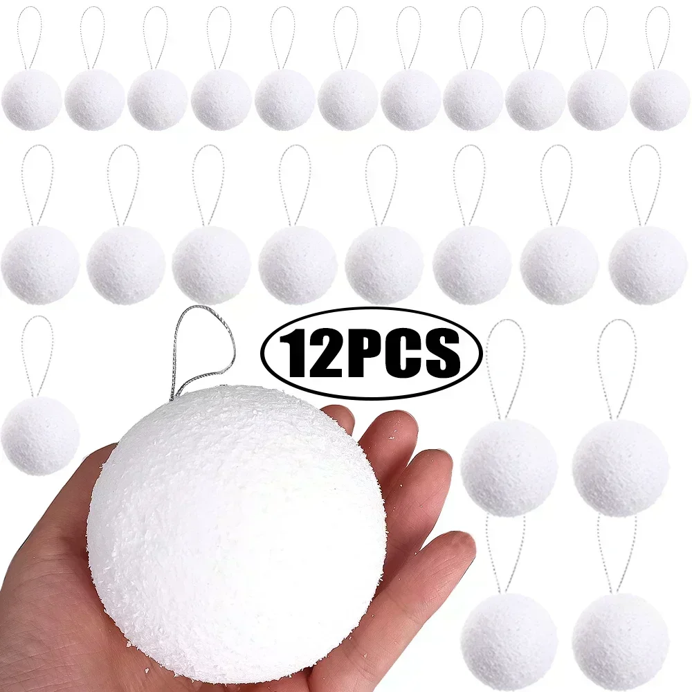 12-6-Stuks-Schuim-Ballen-Witte-Kerstboom-Opknoping-Ornamenten-Ballen ...