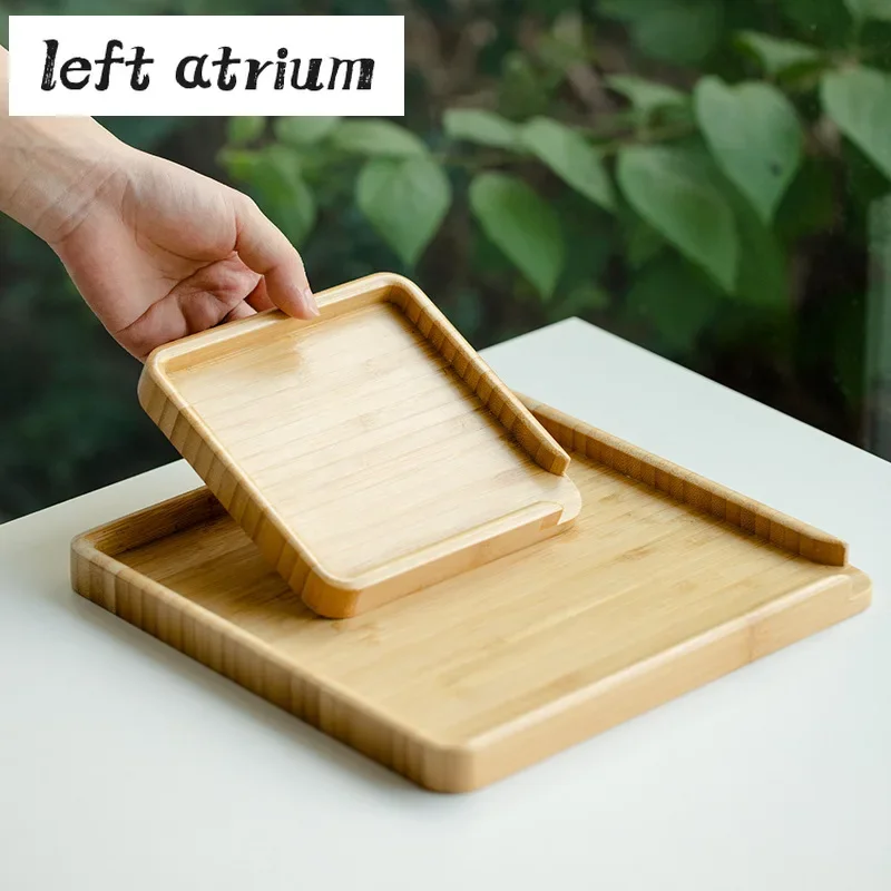 Chinese Bamboo Food Tray Puer Tea Box Open Knife Pry Tea Plate Home ...
