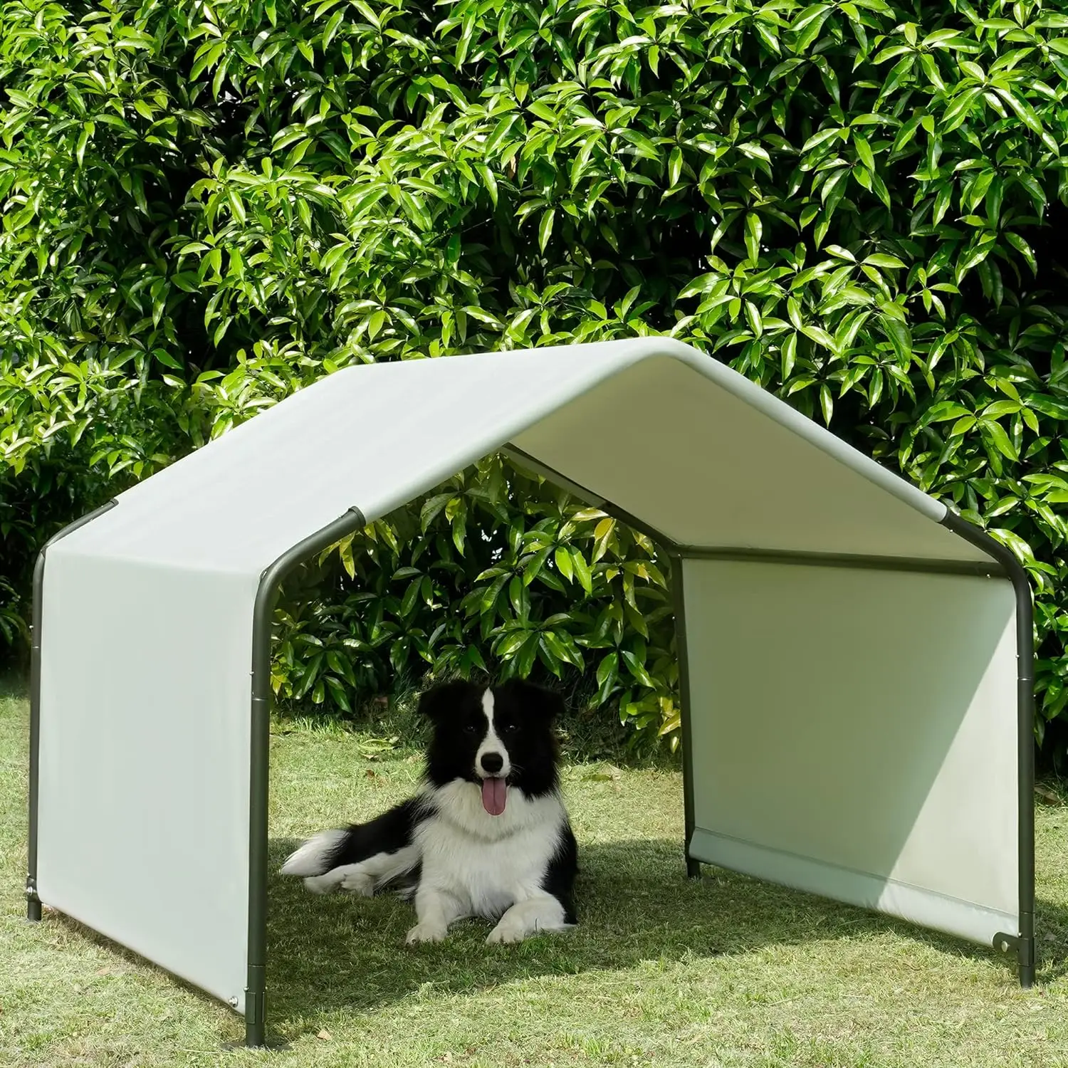 Dog-Shade-Shelter-Outdoor-Tent-for-Large-Medium-Dogs-4-x4-x3-Outside ...