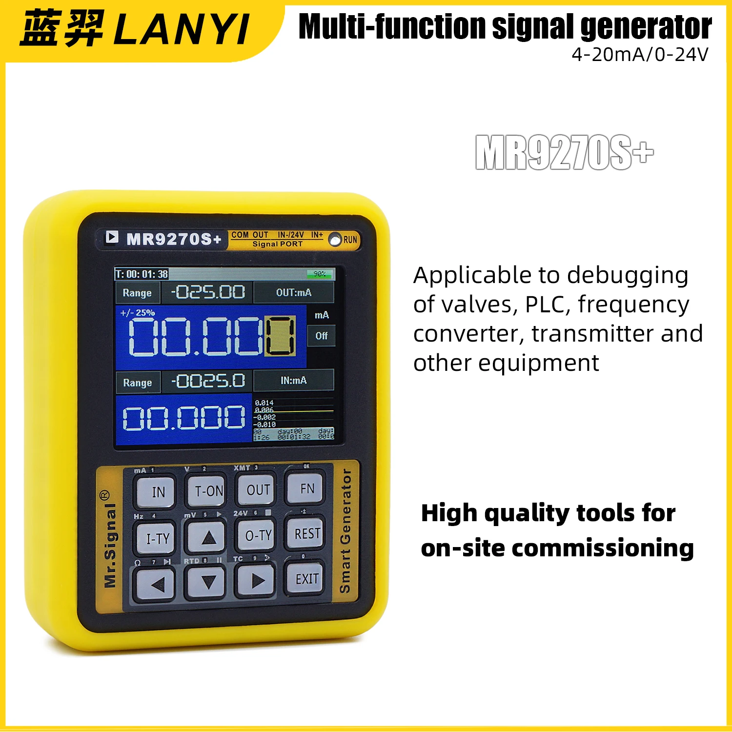 MR9270S+,4-20MA Signal Generator Calibrate Current Voltage PT100 Thermocouple Pressure ...