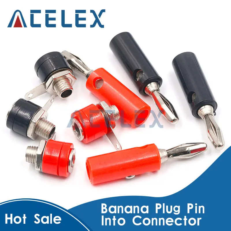 1male and Female 4mm Banana Plug Male and Female to Insert Connector ...