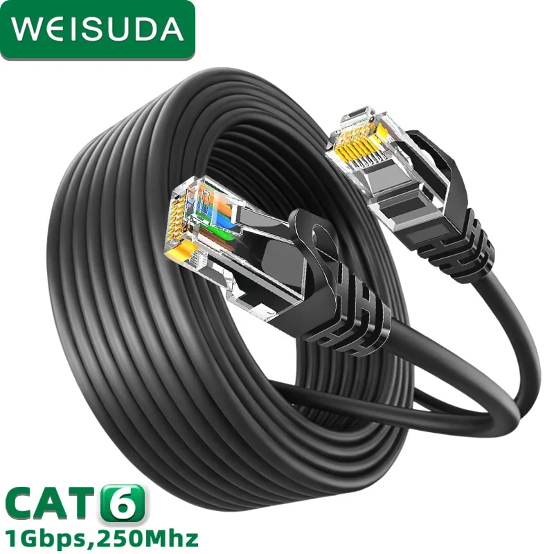Cable Ethernet CAT6 de 0,1 m, 0,2 m, 0,3 m, 10m, 50m, 1000Mbps, Cable ...