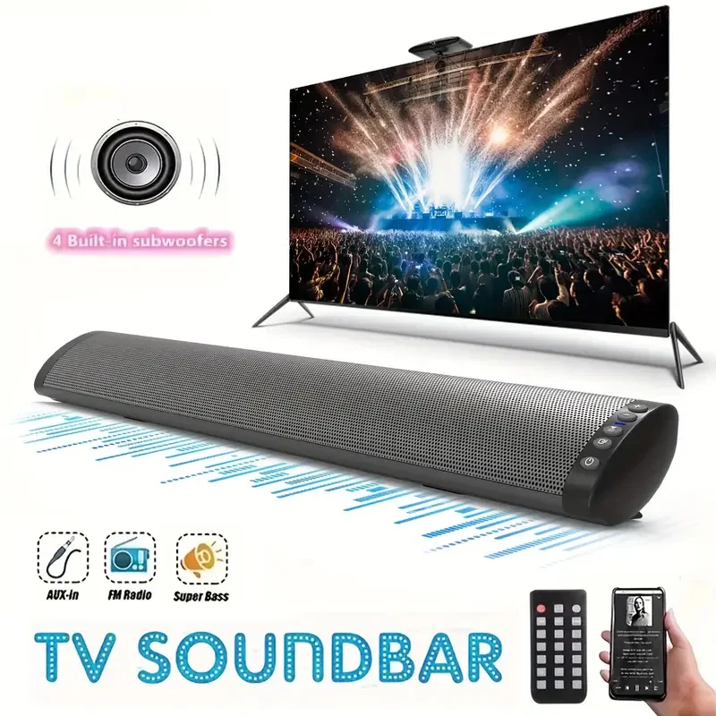 Super Powerful Sound Bar Portable Wireless Bluetooth Speakers Surround ...