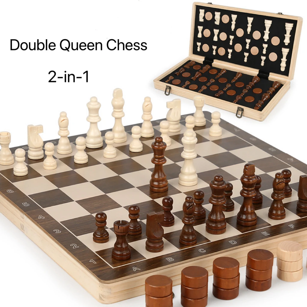 Juego-de-ajedrez-de-madera-maciza-plegable-cl-sico-juego-de-ajedrez-de ...