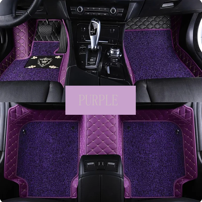 Double layer 5D Custom Car Floor Mats For Tesla Model Y Auto Carpets ...