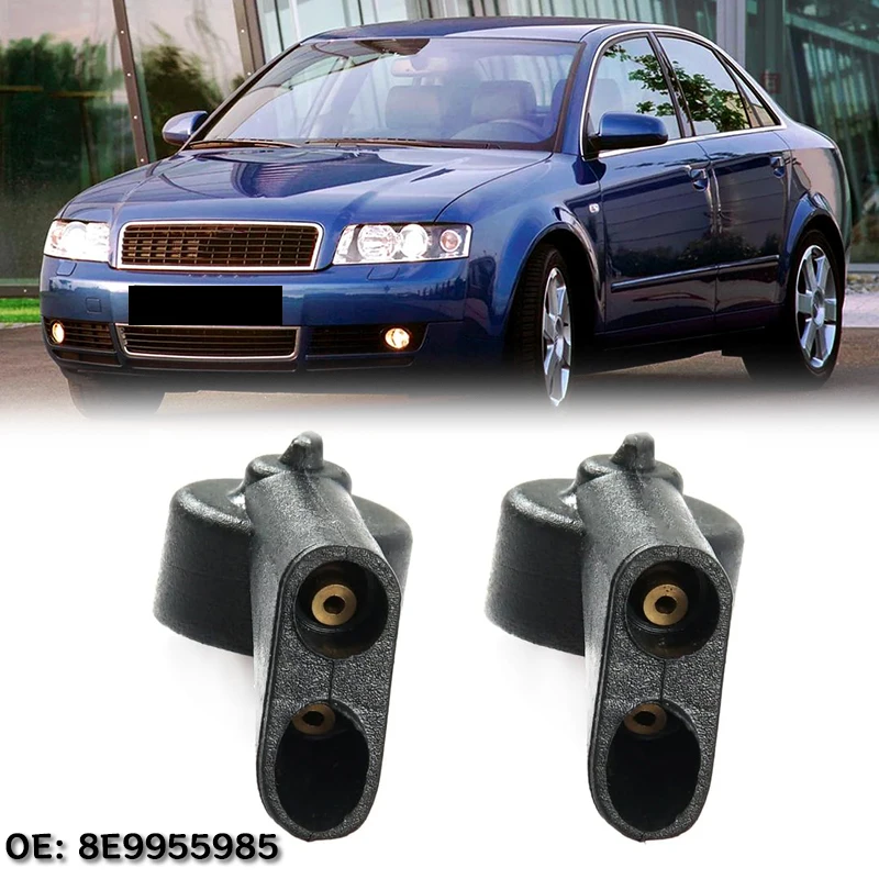 2PCS Car Rear Window Windshield Wiper Washer Nozzle Spray Jet Black For ...