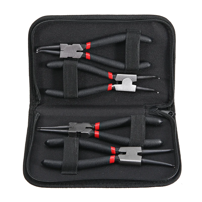 4Pcs Circlip Plier Set 7'' Long Nose Plier Staight Bent Plier Inner ...