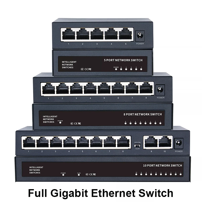 Mini-Gigabit-Switch-5-8-10Port-Ethernet-Network-Switch-Plug-and-Play ...
