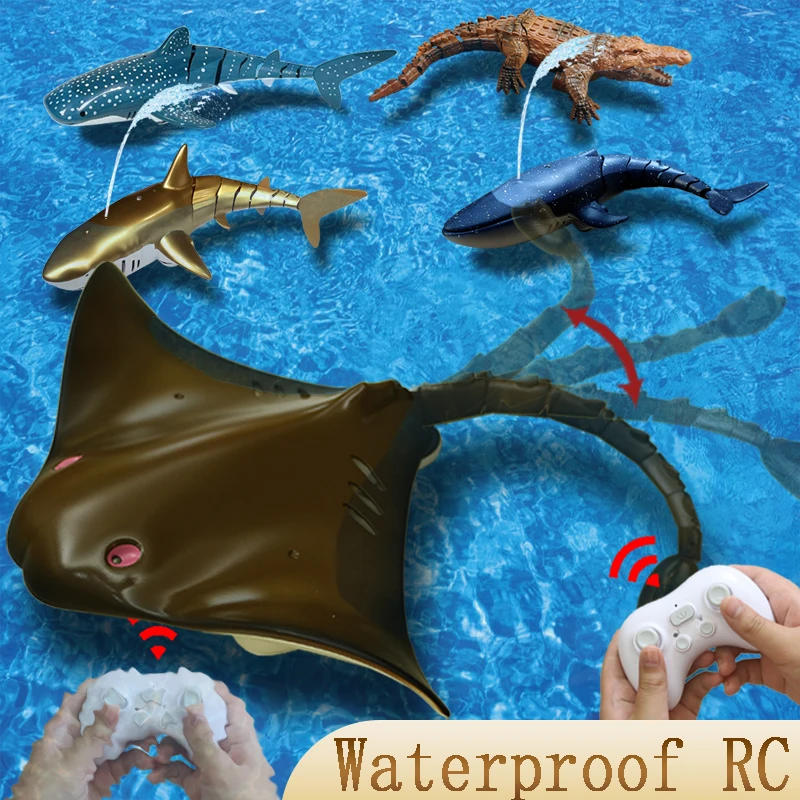 Remote-Control-Sharks-Boat-Robots-Kids-Toys-for-Boys-Water-Swimming ...