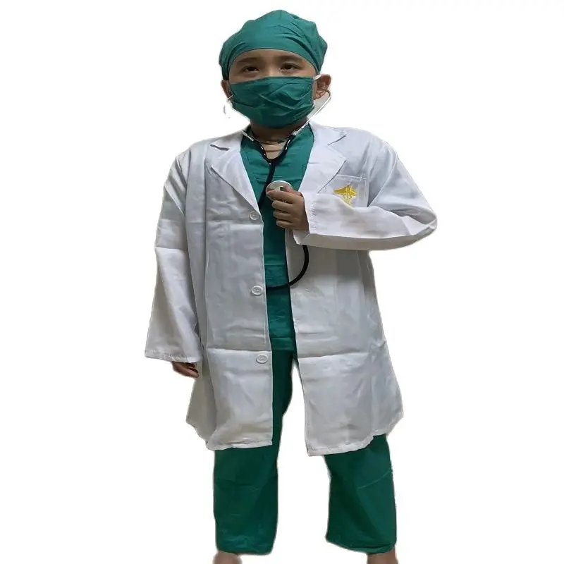 Children Surgical Uniform Kids Doctor's clothes Shirt Pants Coat Suit ...