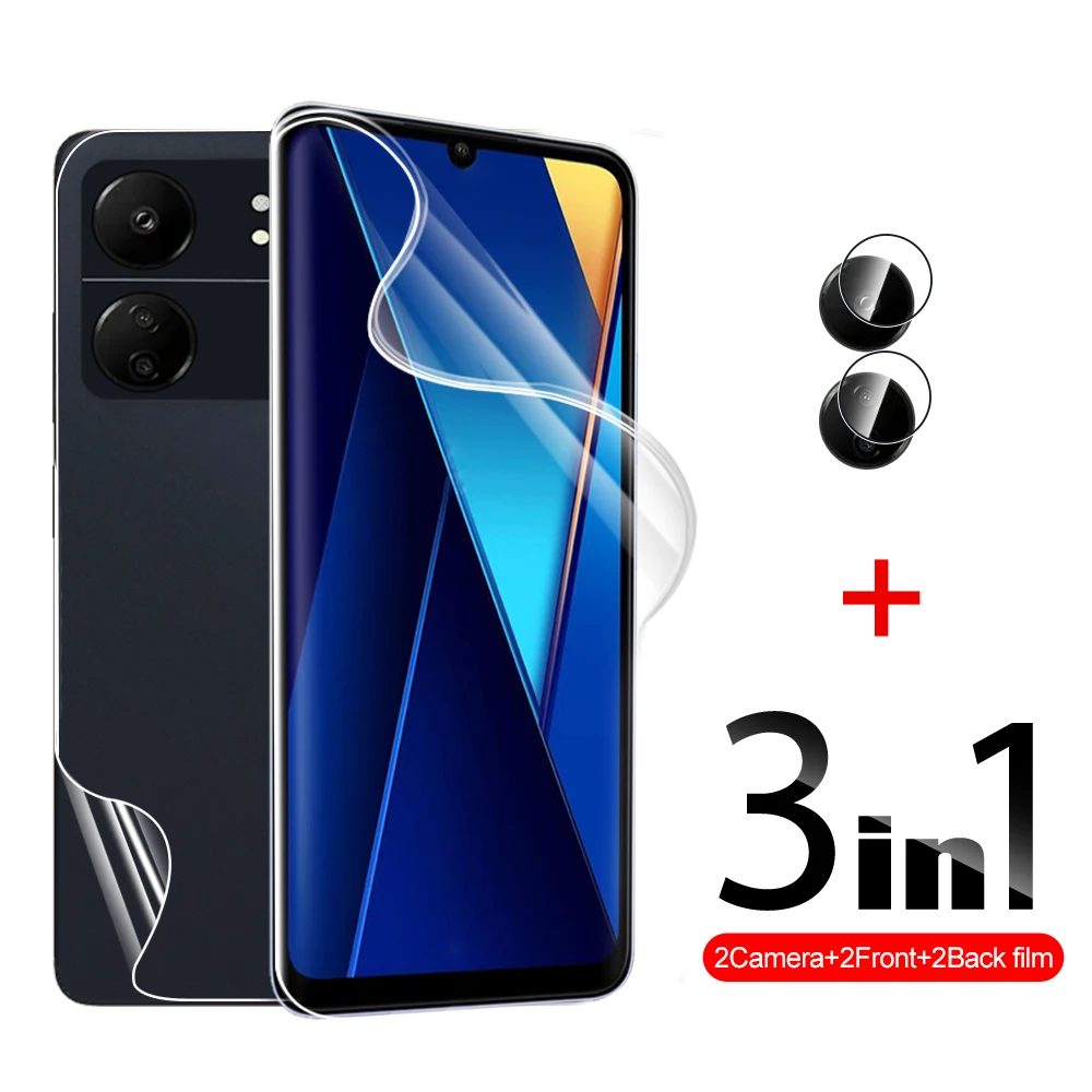3in1-Front-and-back-screen-protector-For-Xiaomi-Poco-C65-pofo-poko-c-65 ...