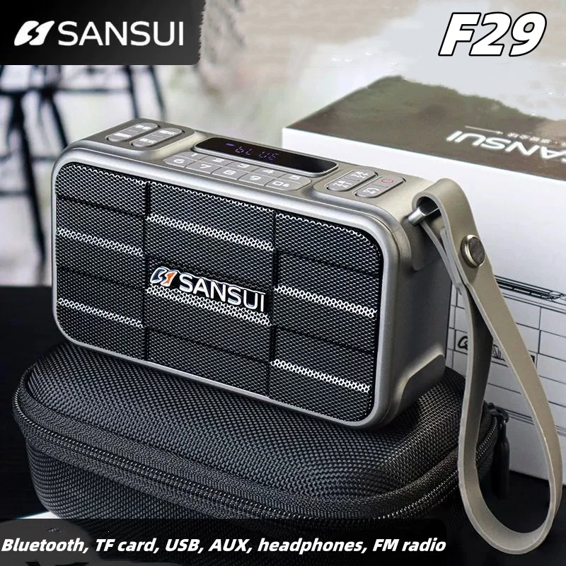 SANSUI-F29-Portable-Wireless-Bluetooth-Speakers-FM-Radio-Outdoor-HI-FI ...