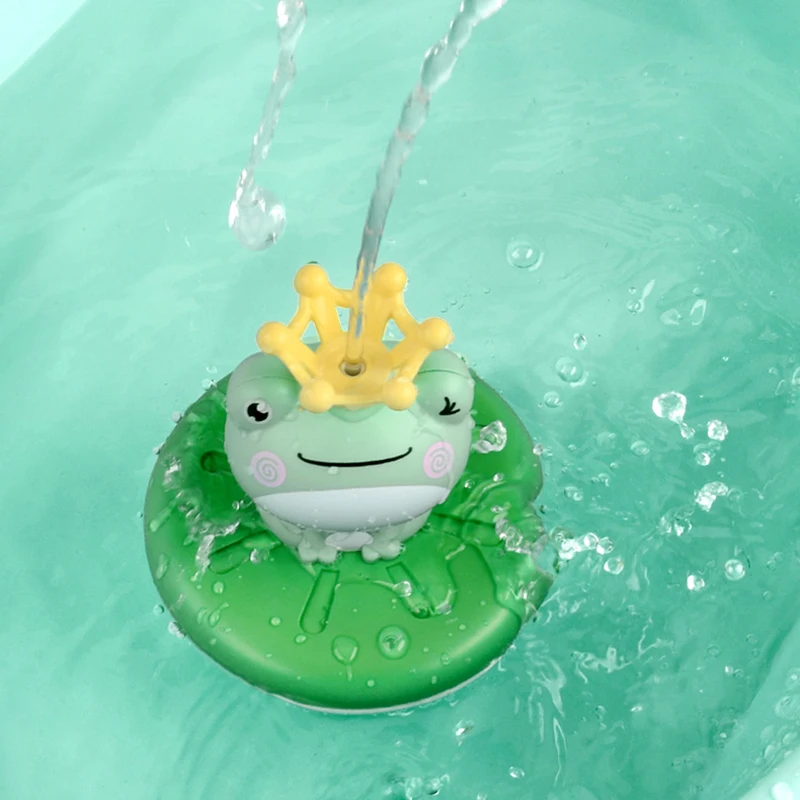 Bath-Toy-Set-Spraying-Frog-Fountain-Cute-Waterproof-Electric-Children ...
