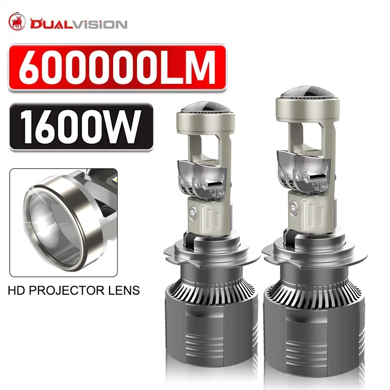 1600W 600000LM H7 H4 Canbus Car Headlight Mini Lens H11 H8 9005 9006 ...