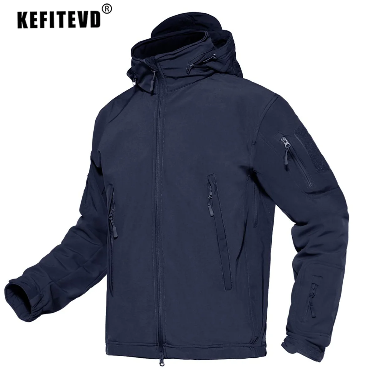 KEFITEVD-Tactical-Softshell-Jacket-Mens-Waterproof-Winter-Warm-Fleece ...