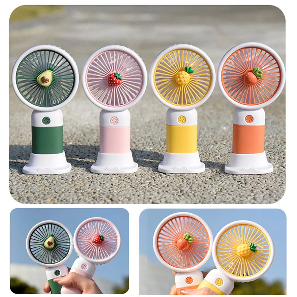 Cartoon-Fruit-Portable-Hand-Fan-USB-Charging-Small-Cooling-Fans-with ...