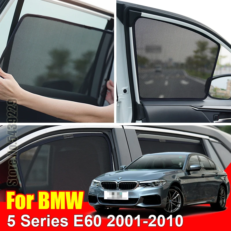For-BMW-5-Series-E60-2001-2010-Magnetic-Car-Sunshade-Shield-Custom-Mesh ...