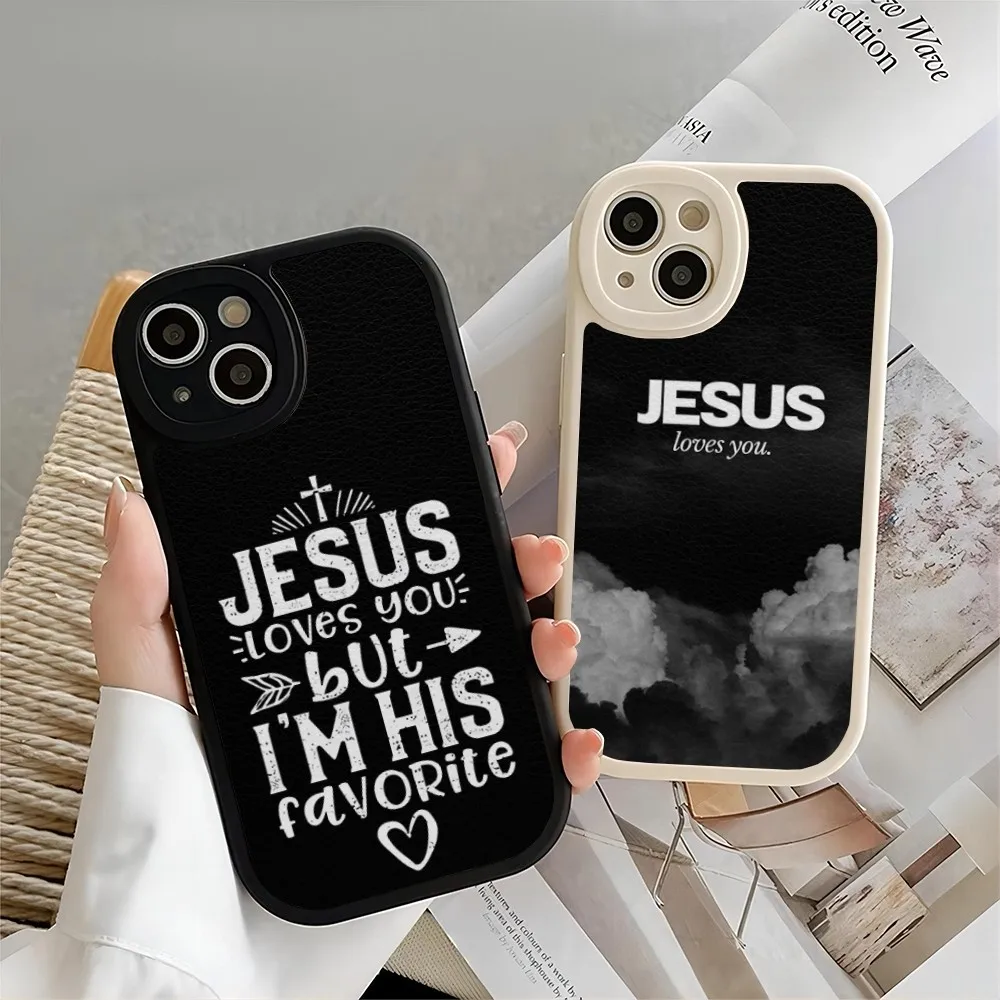 Verse-Of-The-Christian-Bible-Jesus-Phone-Case-Leather-For-IPhone-15-14 ...