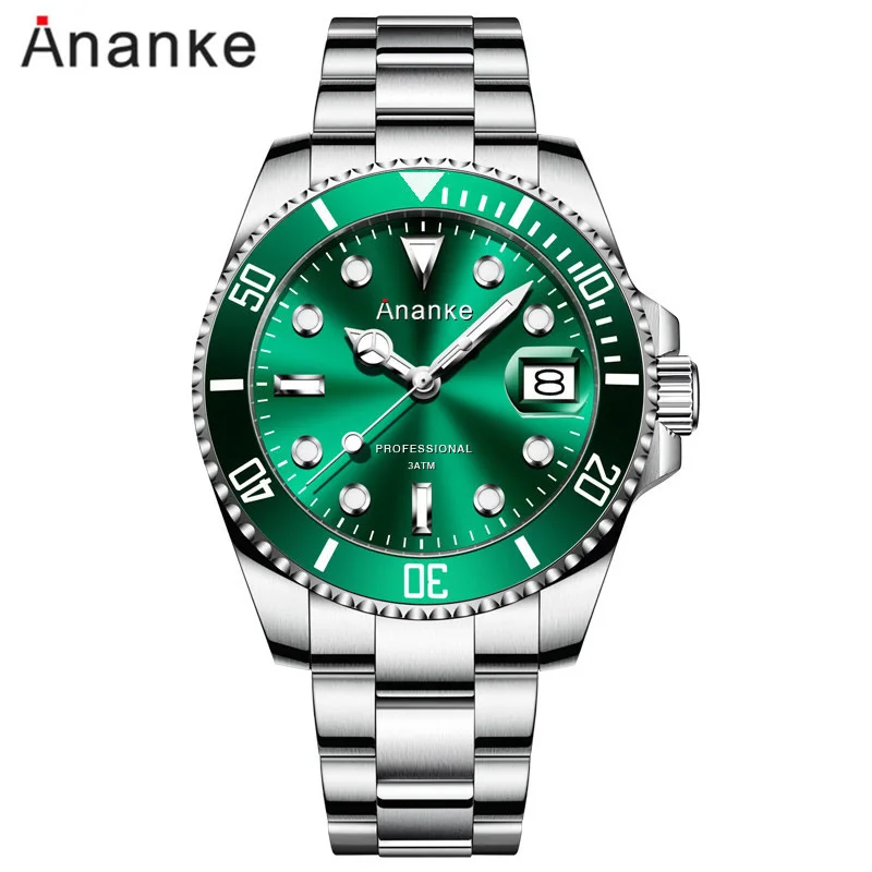 ANANKE Luxury Mens Water Ghost Quartz Wristwatch Business Calendar ...
