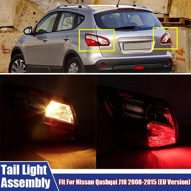Auto Rear Tail Light Assembly Fit For Nissan Qashqai J10 2008-2015 EU ...