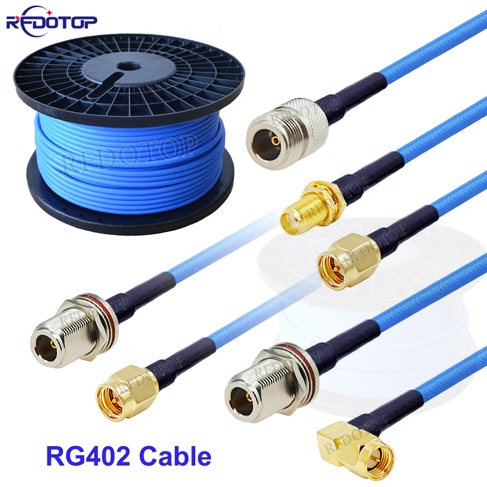 Cable de RG-402 N hembra a conector SMA macho/hembra, puente de Cable ...