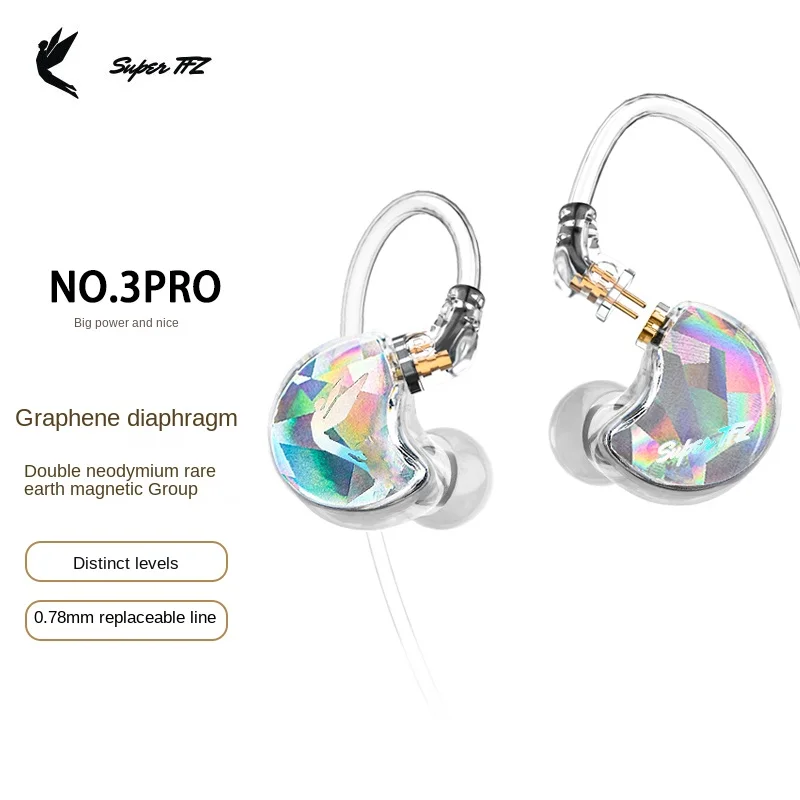 Supertfz TFZ NO.3 PRO In Ear Headphones Hifi 3.5mm/Type-c Noise Canceling Bass Wired Earphone ...
