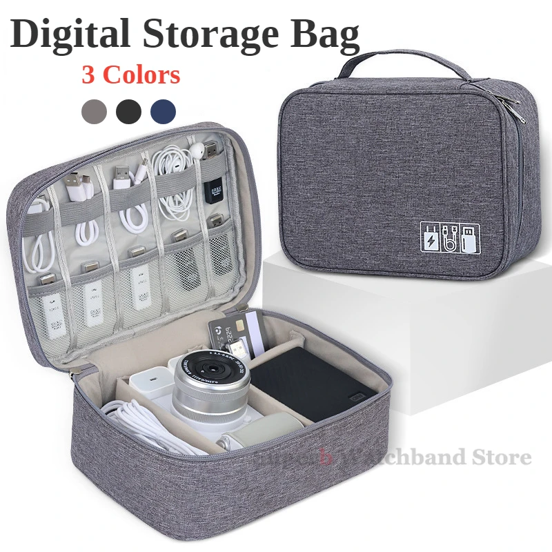 Cable-Storage-Bag-Waterproof-Digital-Electronic-Organizer-Portable-USB ...