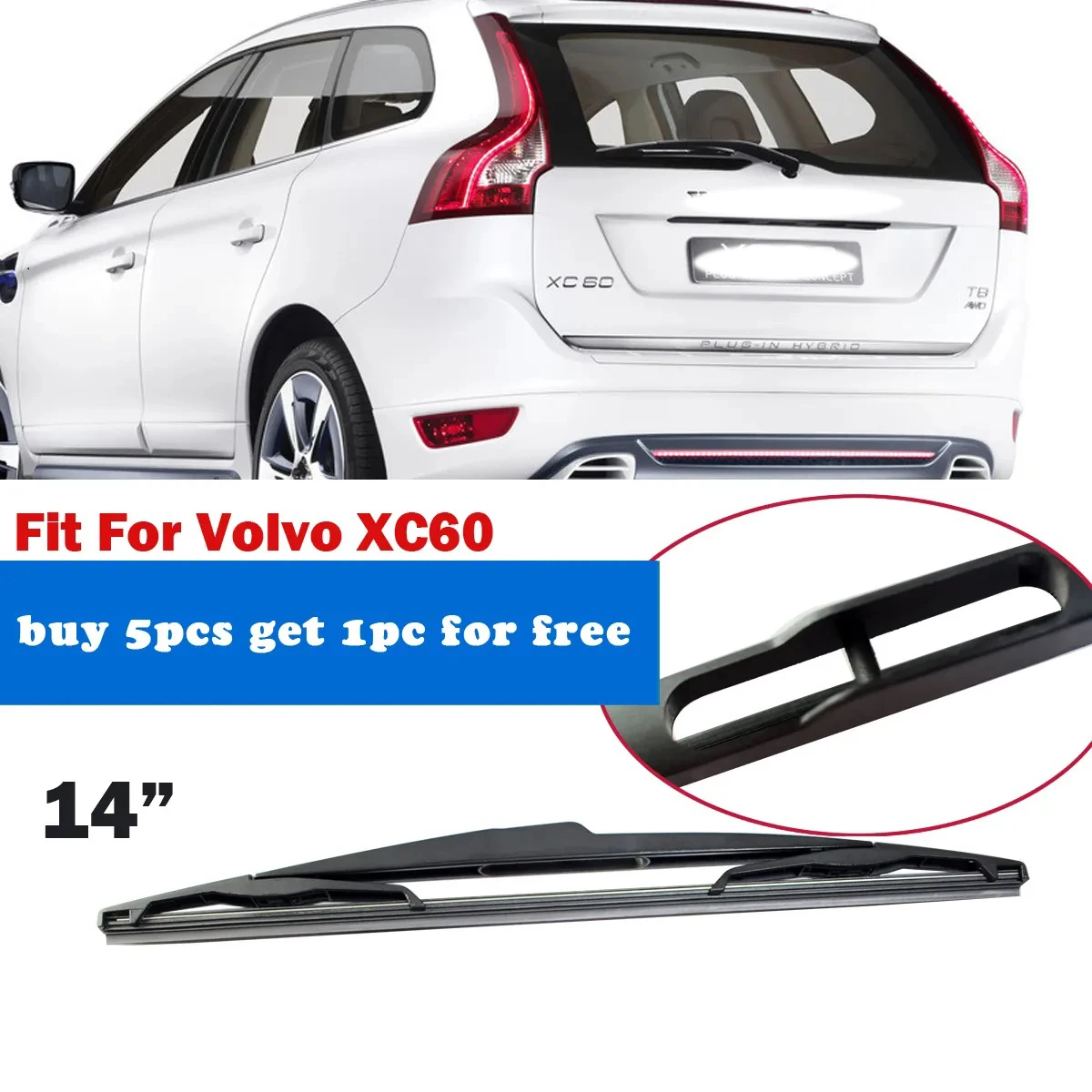 1PC Car Rear Wiper Blade 14" Windscreen Windshield Auto Wipers ...